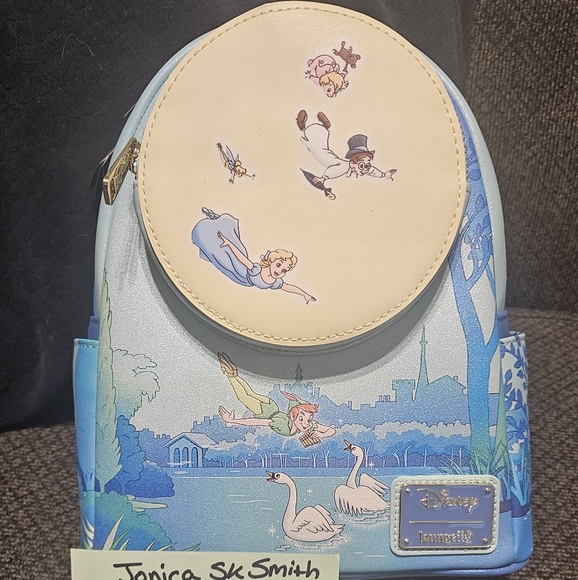 Loungefly | Bags | Loungefly Blue And Cream Whimsical Backpack | Poshmark